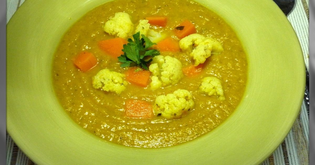 Sopa Crema De Calabaza Y Coliflor (Vegana) Receta de Julieta Luján- Cookpad