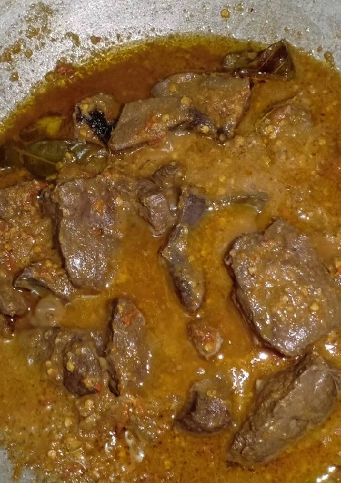 Resep Rendang hati sapi oleh Novia Riadianti - Cookpad