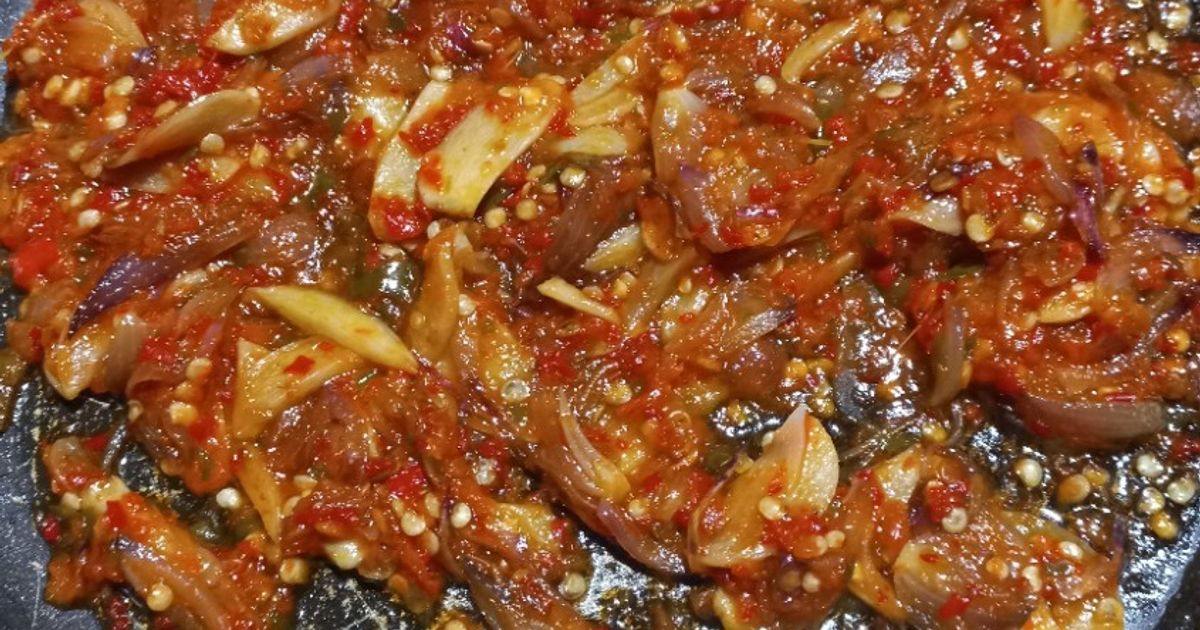 Resep sambal merah iris rumahan enak dan mudah - Cookpad
