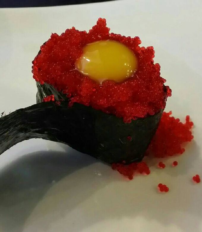 Baby Fish Eggs On Sushi