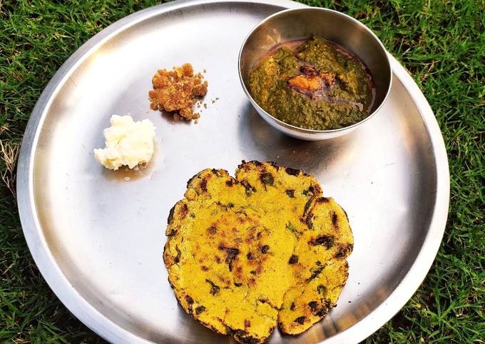 Sarson ka Saag & Makke ki Roti Recipe by Sonal Sardesai Gautam - Cookpad