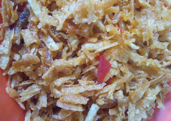 Resep Kentang mustafa gurih pedas manis oleh Anieng Anacis - Cookpad