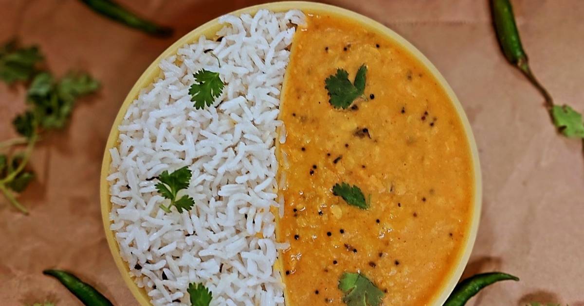 Indian Traditional Cuisine Dal Fry Or Rice Also Know As Dal Chawal ...