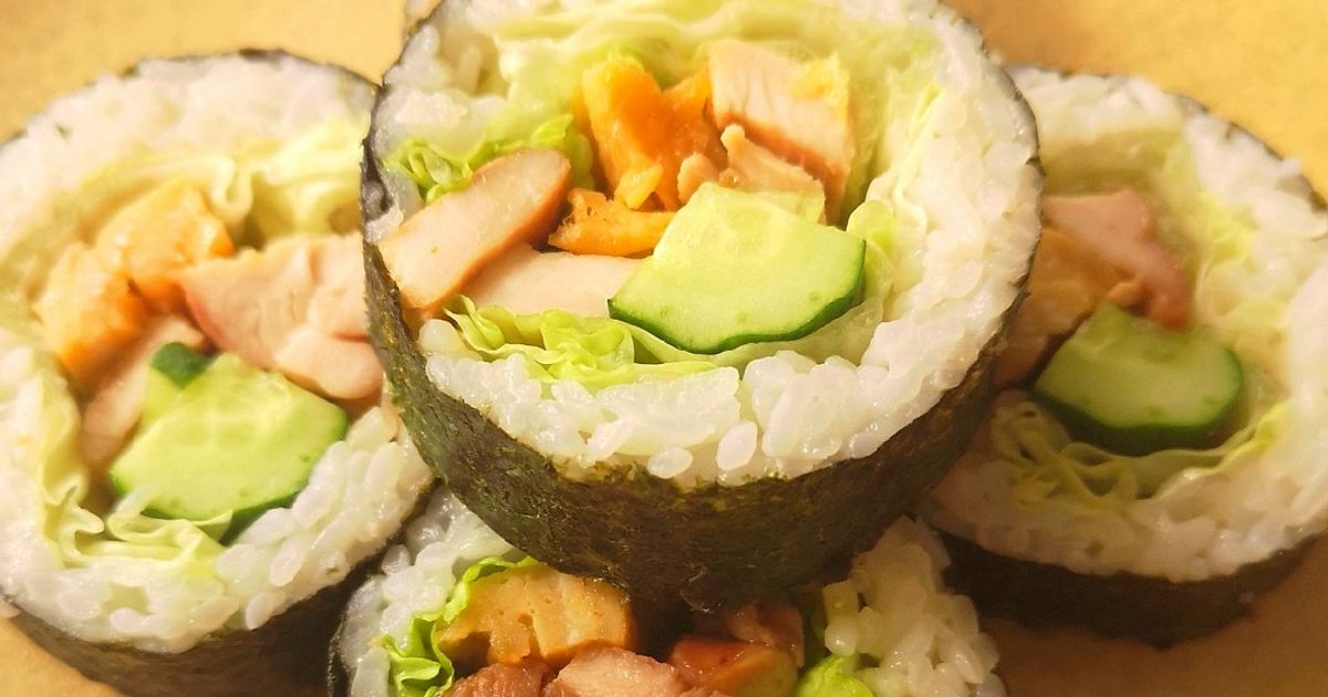 Chicken Teriyaki Maki Sushi Recipe by Junko