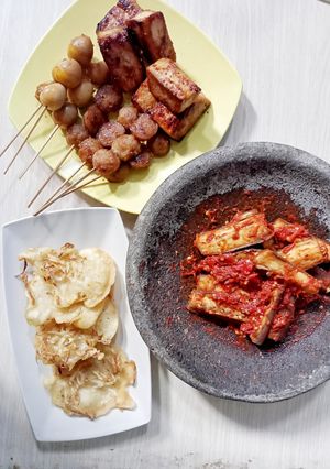 Resep Set Menu Angkringan#1 (Sate Bakso, Sate Telur Puyuh, Tahu Bacem ...