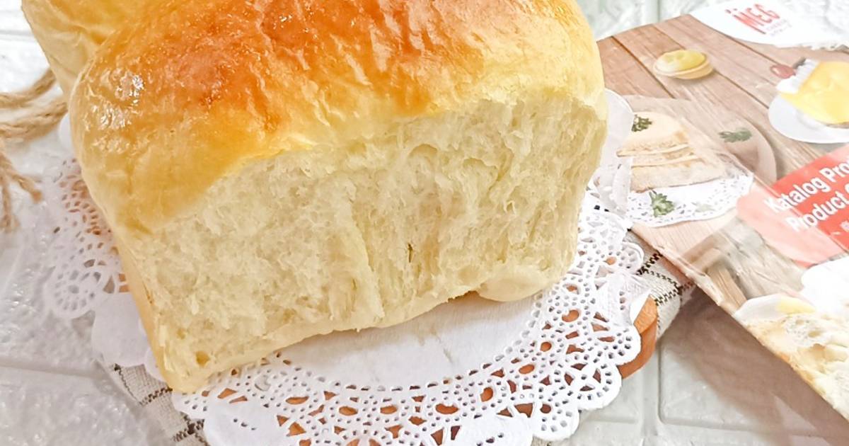 Resep Roti Tawar Eggless (tepung protein sedang) oleh Ibu Tina - Cookpad