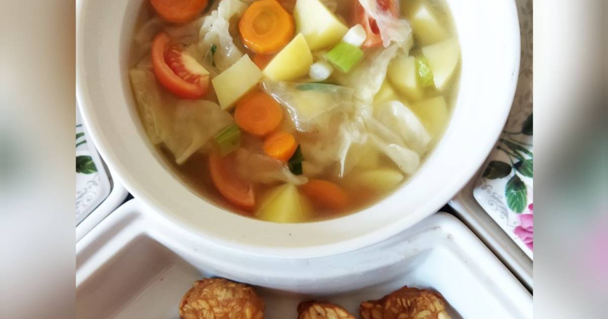 Resep Sop Sayuran dan Tempe Goreng (Menu Sehat 20ribuan) oleh Uci ...