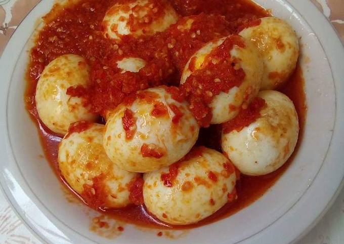 Resep Telor sambal oleh syafrida yanti - Cookpad