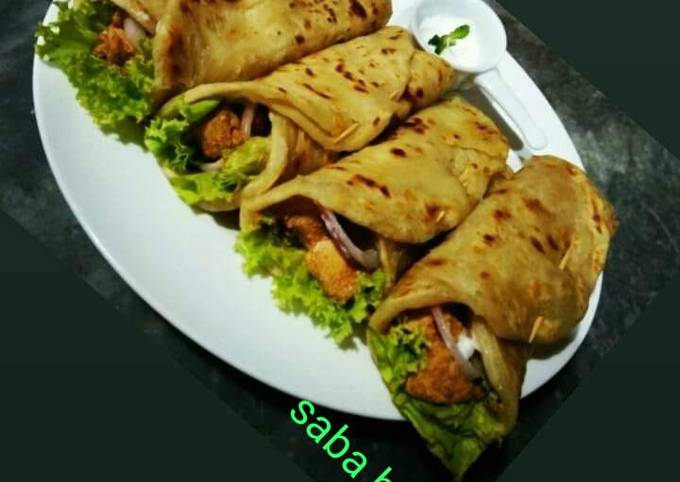 KFC (zing'ratha) Style Chik'ratha Wraps😋😋😋 Recipe – Recipe Bite
