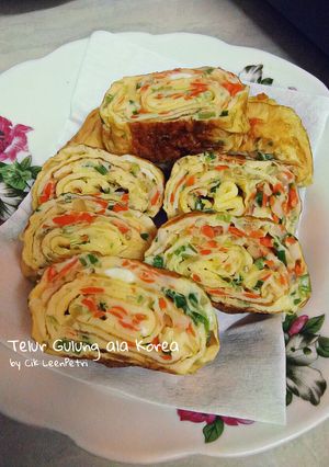 Resipi Telur Gulung Ala Korea (Korean Egg Roll) oleh Cik LeenPetri - Cookpad