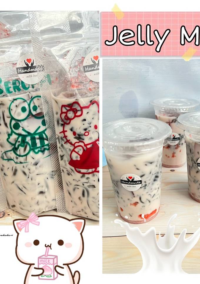 Resep Jelly Milk Simple & Enak (buat ide jualan, auto cuan) oleh ...