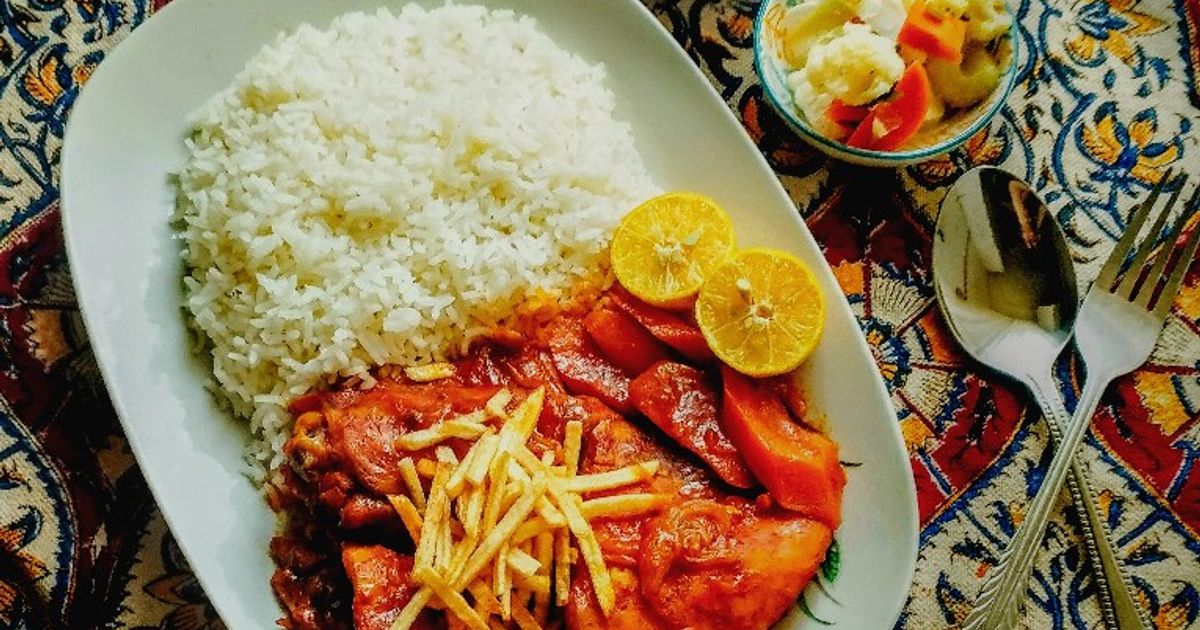 طرز تهیه مرغ آبپز + پلو 🍗🍚 ساده و خوشمزه توسط Parisa darchiniyan - کوکپد