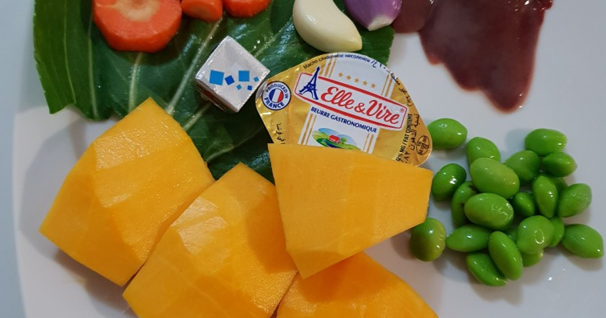 Resep Mpasi 7 Mo + "Bubur Kabocha Hati Ayam" oleh Meme Novie - Cookpad