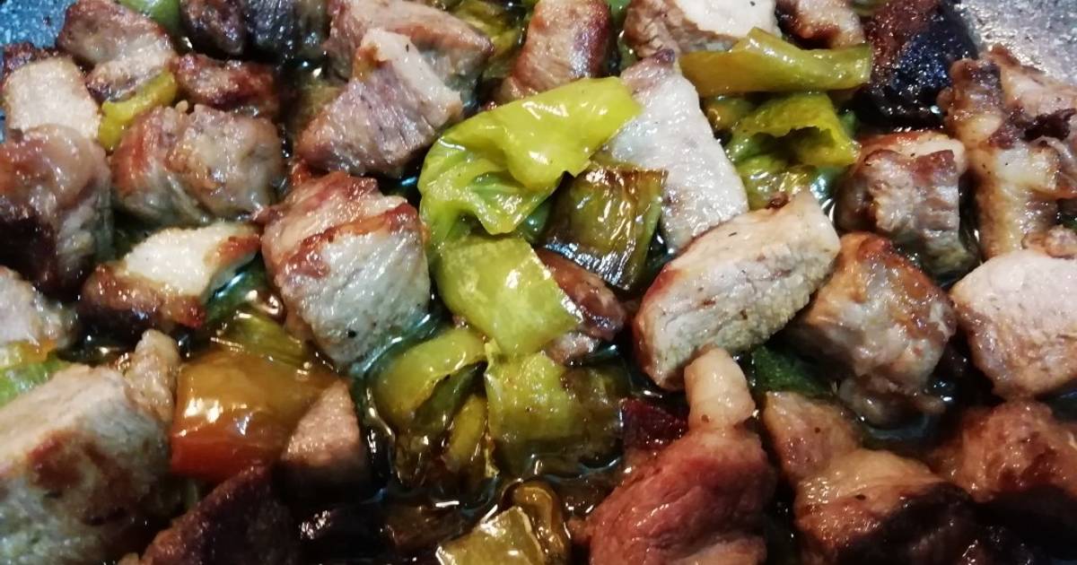 Lomo en tacos con pimientos Receta de FM- Cookpad