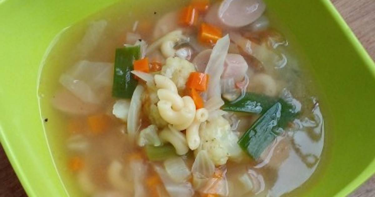 Resep Sup makaroni la fonte oleh Marlina - Cookpad