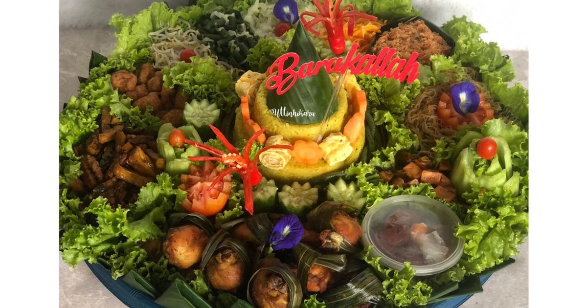 245 resep menghias tumpeng nasi putih enak dan mudah - Cookpad
