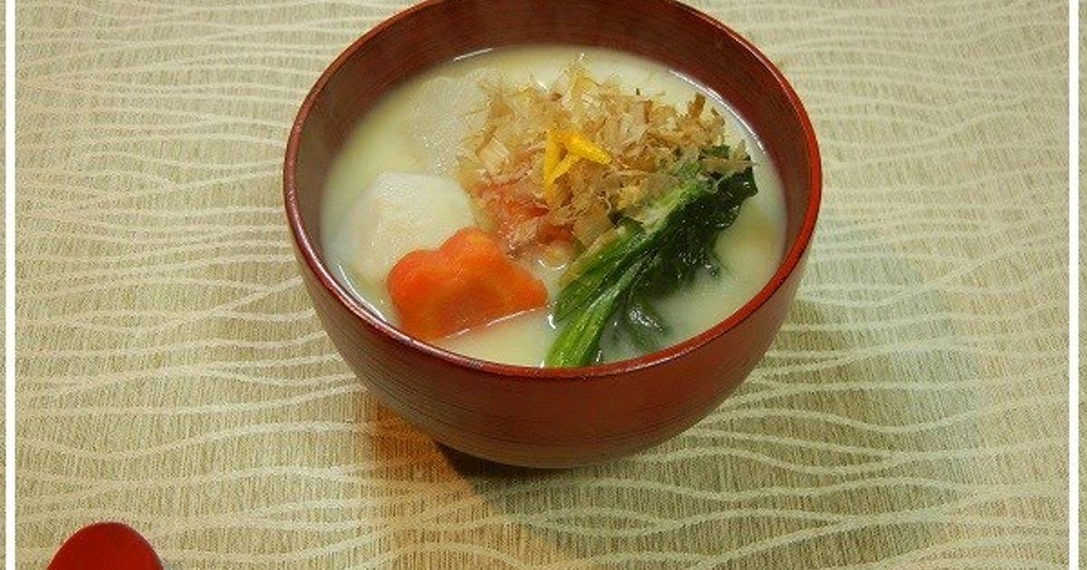 [Farmhouse Recipe] Ozōni Mochi Soup (With Kyoto Style White Miso ...