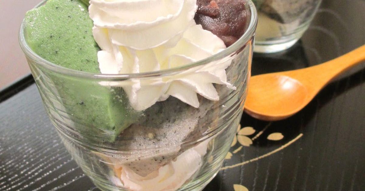 A Japanese Confection: Namafu Parfait With An Mitsu And Oshiruko Recipe ...
