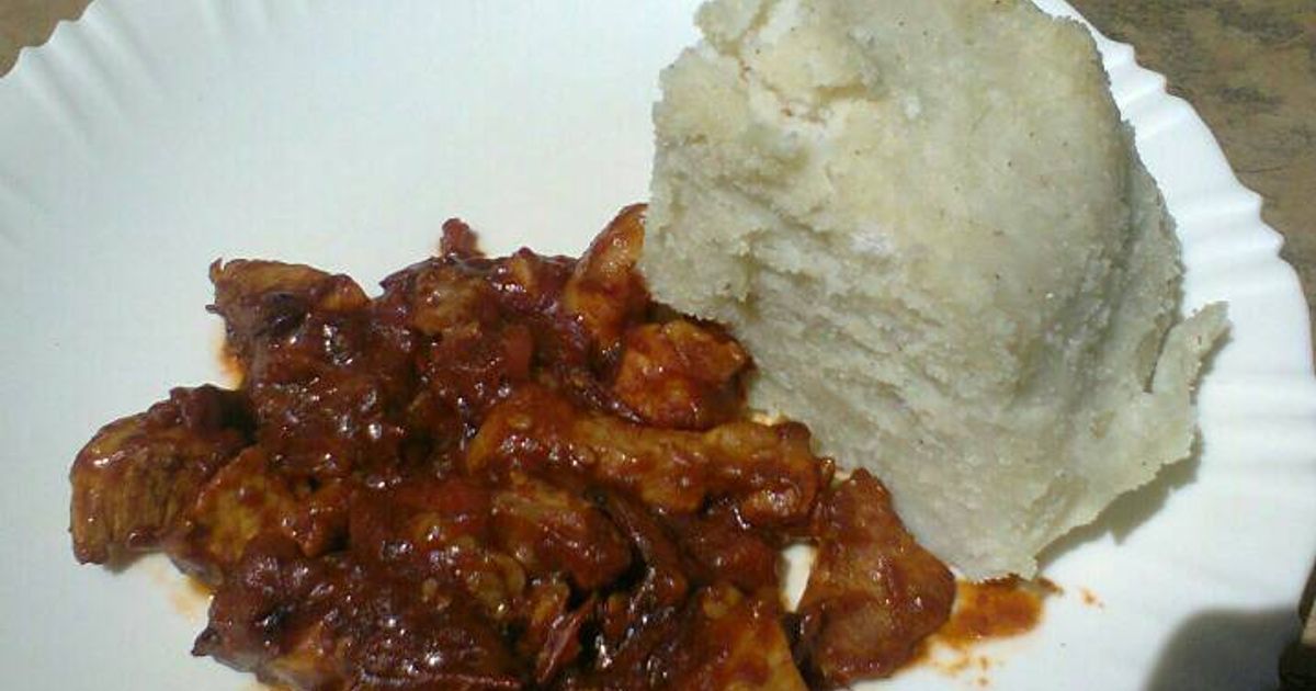Pork With Ugali Recipe by Shannon A - Cookpad