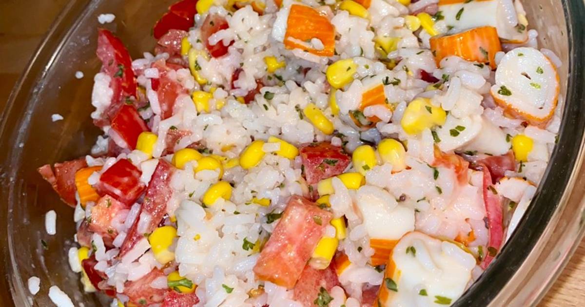 Salade froide : riz & surimi de Soö dS - Cookpad