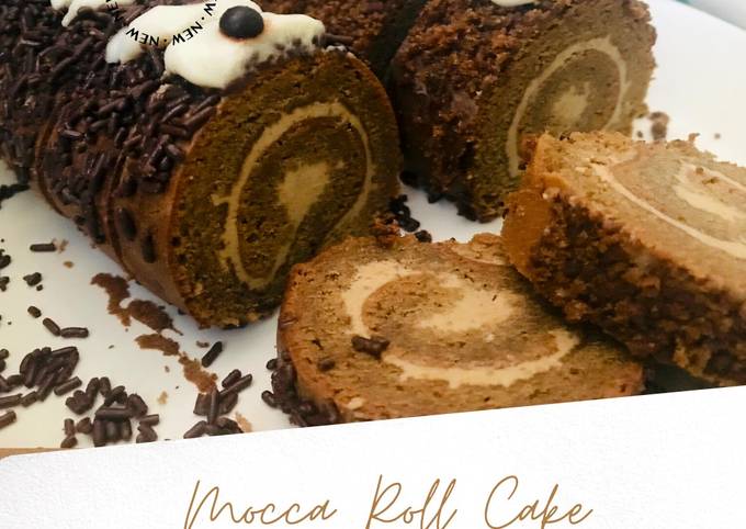Resep 4. Mocca Roll Cake oleh Rachma - Cookpad