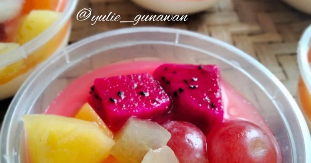 177 resep puding cocktail buah enak dan mudah - Cookpad