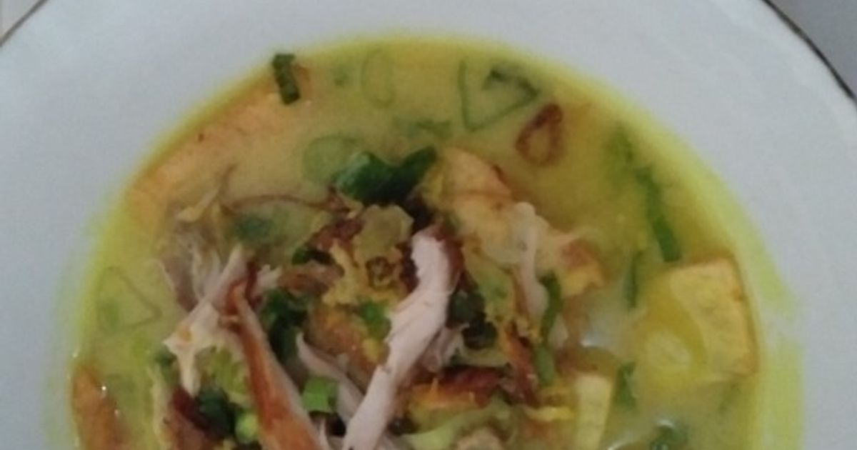 Resep soto ayam sederhana pake santan rumahan enak dan mudah - Cookpad
