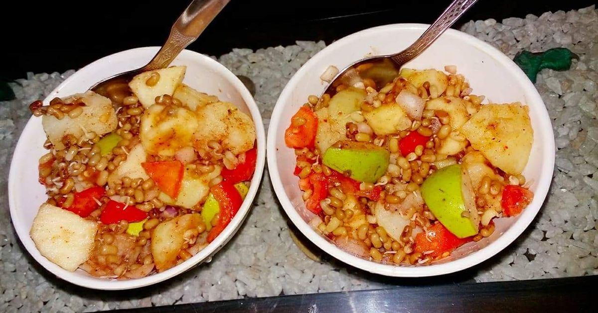 Sprouts Fruit Chat Recipe by Shashi Mehta - Cookpad