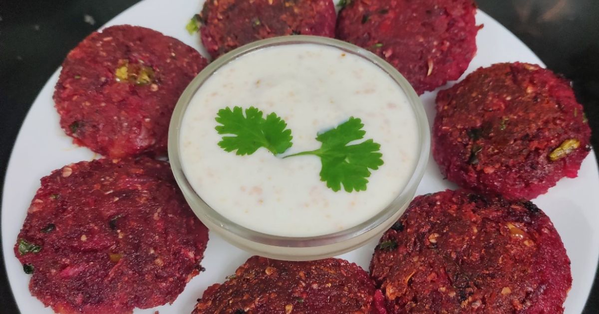 Beetroot Tikki Recipe by Laju Gehani - Cookpad