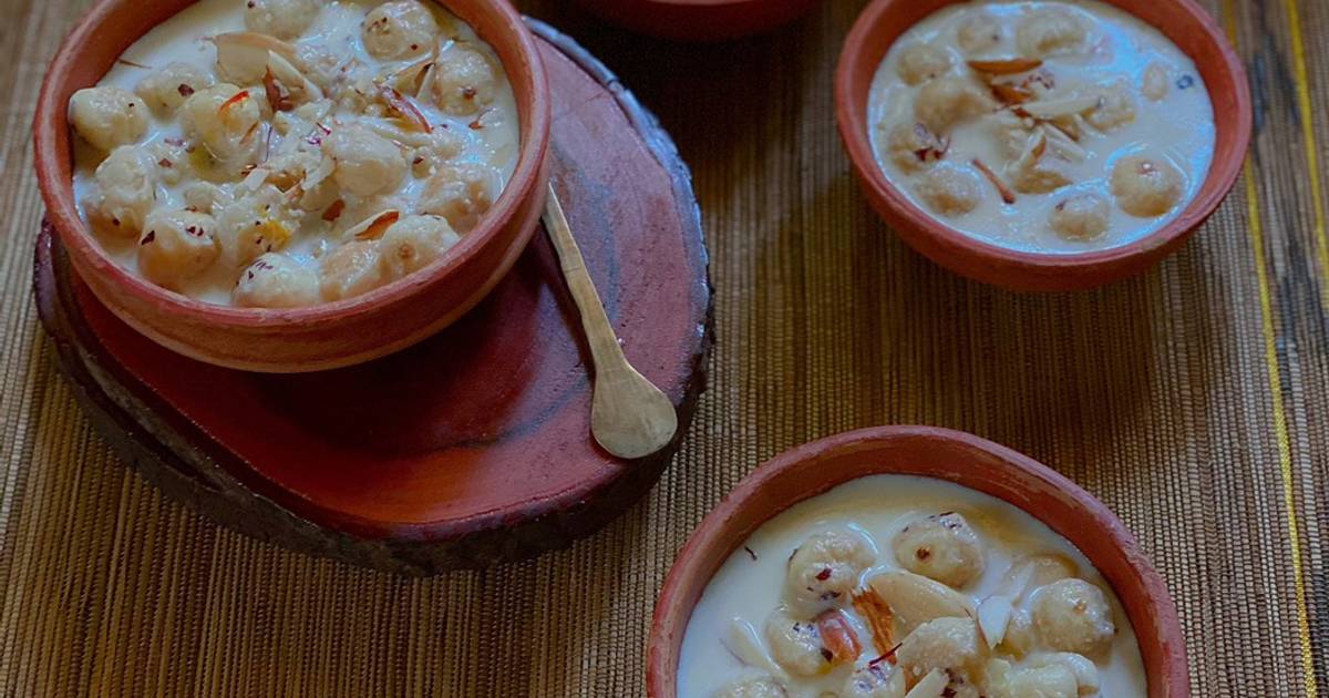 Makhane ke Kheer Recipe by Madhumita Bishnu - Cookpad