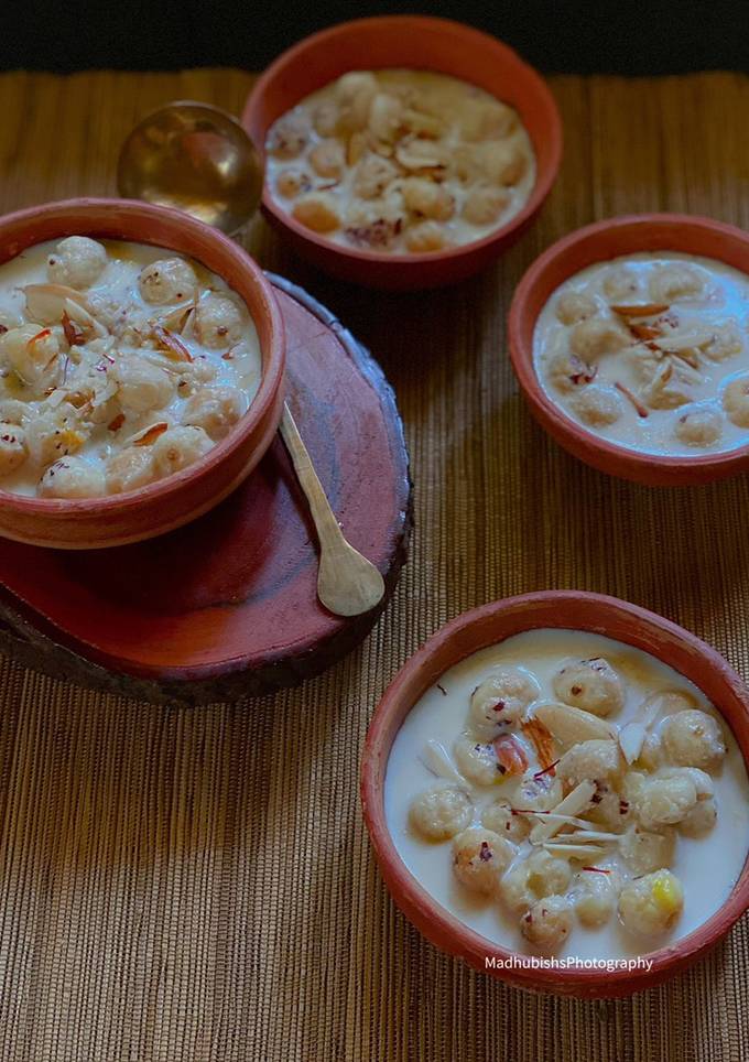 Makhane ke Kheer Recipe by Madhumita Bishnu - Cookpad