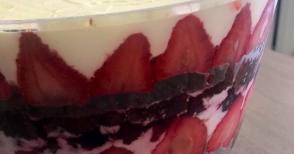 Trifle de frutos rojos Receta de Dagoberto- Cookpad