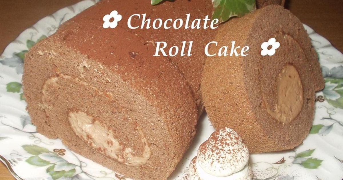 Fluffy Chocolate Roll Cake Recipe By Cookpad.Japan