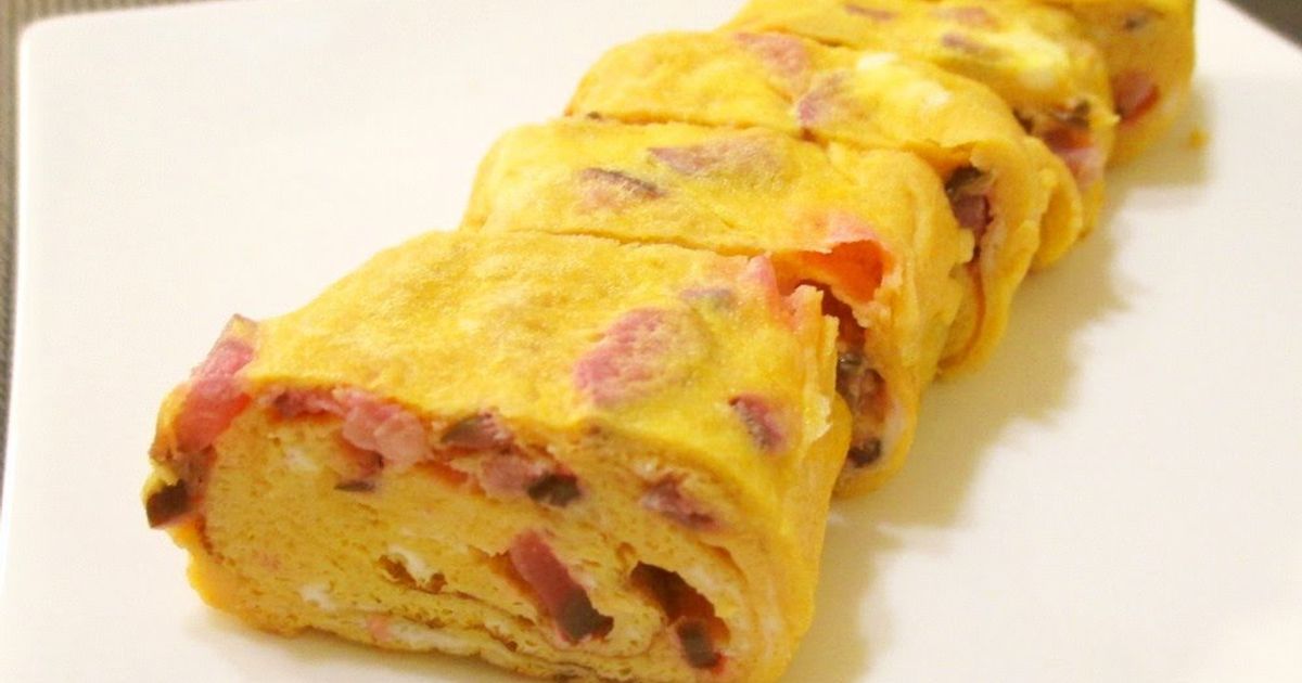 For Bentos! Spring Colored Tamagoyaki Using Shibazuke Pickles Recipe by ...