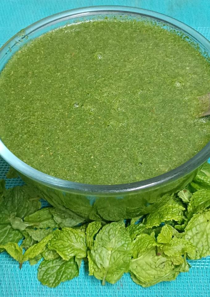 Herbed 🌿 Pani for Pani Puri --- Pudina / Mint Spicy Water Recipe by ...