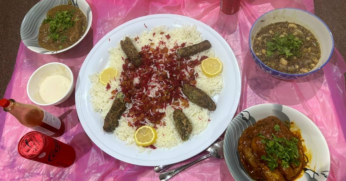 طريقة عمل دجاج احمر مع رز ابيض بالزركش ايراني على اصولها بطريقة سهلة ...