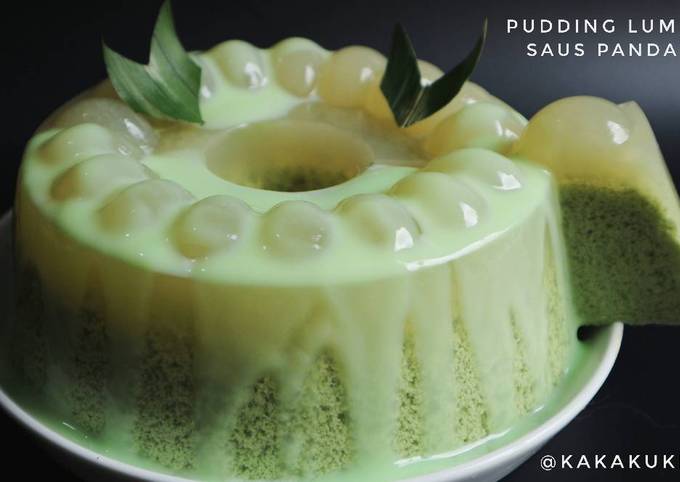 Resep Pudding Lumut Saus Fla Pandan oleh KAKAKUKING - Cookpad