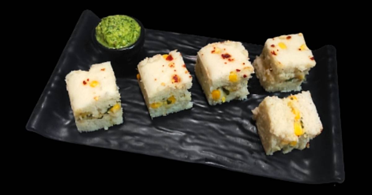 Cheese corn dhokla Recipe by Sonal Modi - Cookpad
