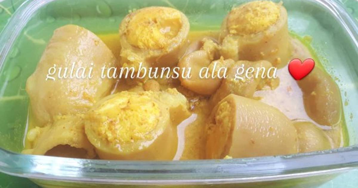 Resep Gulai Tambunsu/Usus Sapi isi telur oleh nindya wijayanti - Cookpad