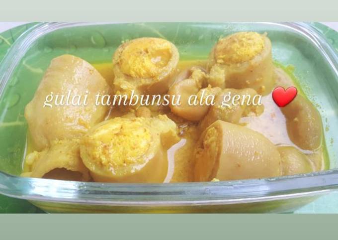 Resep Gulai Tambunsu/Usus Sapi isi telur oleh nindya wijayanti - Cookpad