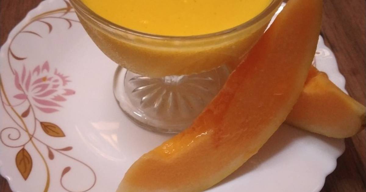 Muskmelon And Orange Slush Recipe by Asiyah Naveed Roghay - Cookpad