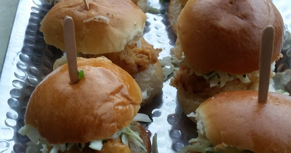 Southern Chicken Sliders With Carolina Coleslaw! Recipe By Denise Grimaud