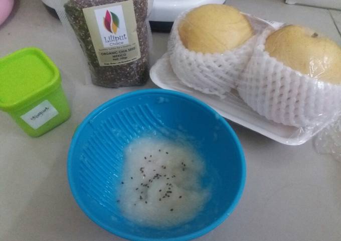 Resep MPASI 7 bulan, Puree buah pear dan yogurt oleh Ella Priandika ...