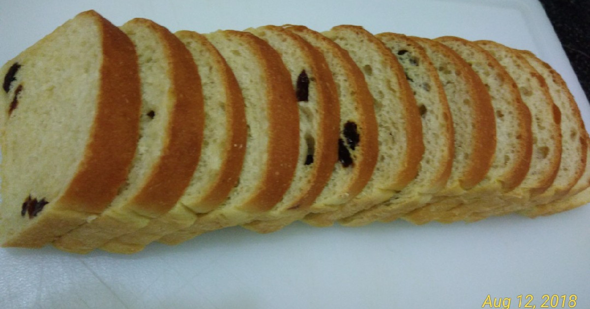 Resep Roti Tawar Kismis oleh Linda Chan - Cookpad