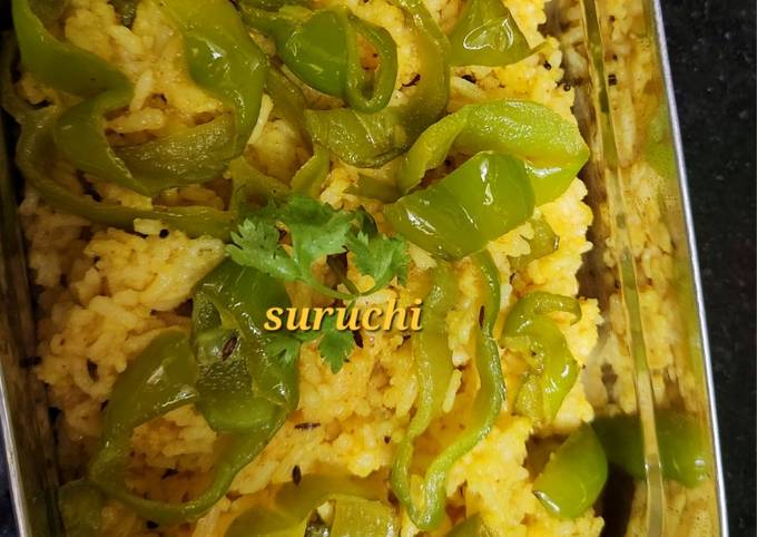 Simple Capsicum 🫑 Rice Recipe by Suruchi (Dr. Ruchi Sharma) - Cookpad