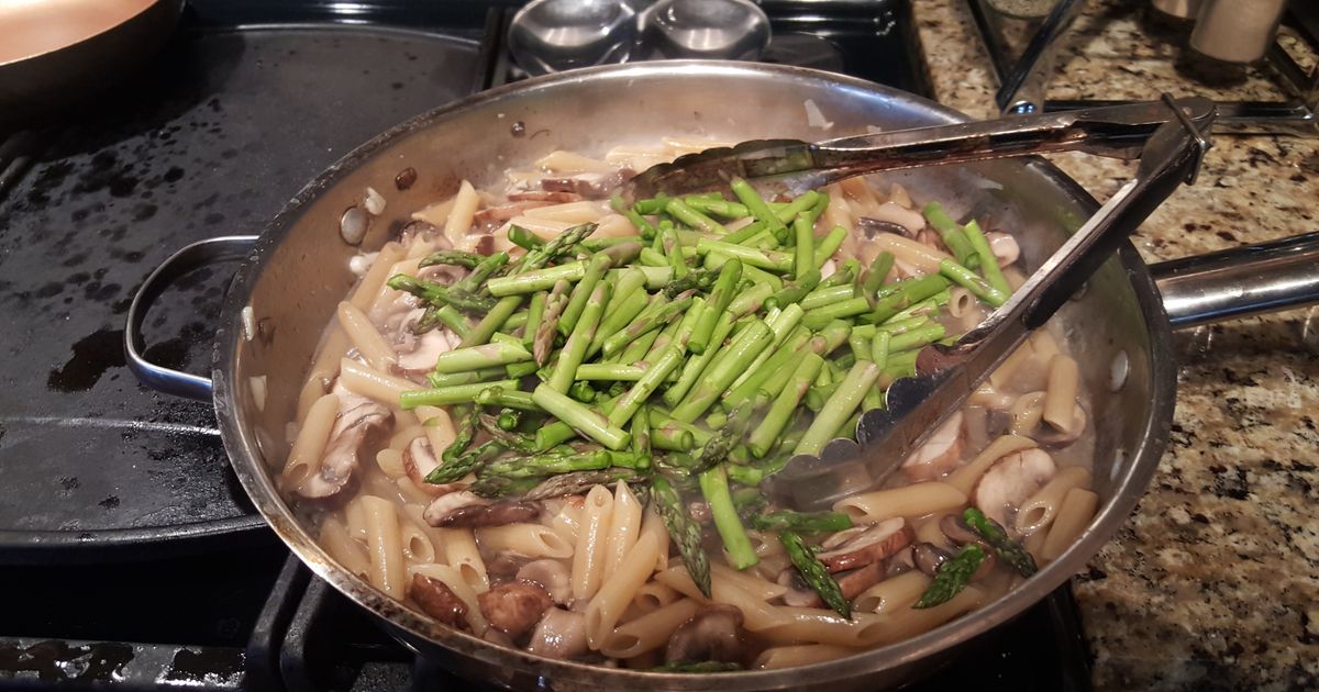 One Pot Asparagus Mushroom Pasta Recipe By Masterchef Billy