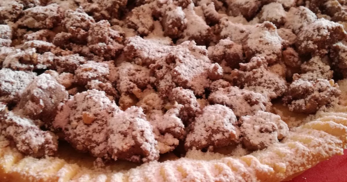 Ricetta Crostata Alle Mele Senza Glutine,Con Crumble Di Nocciole E ...