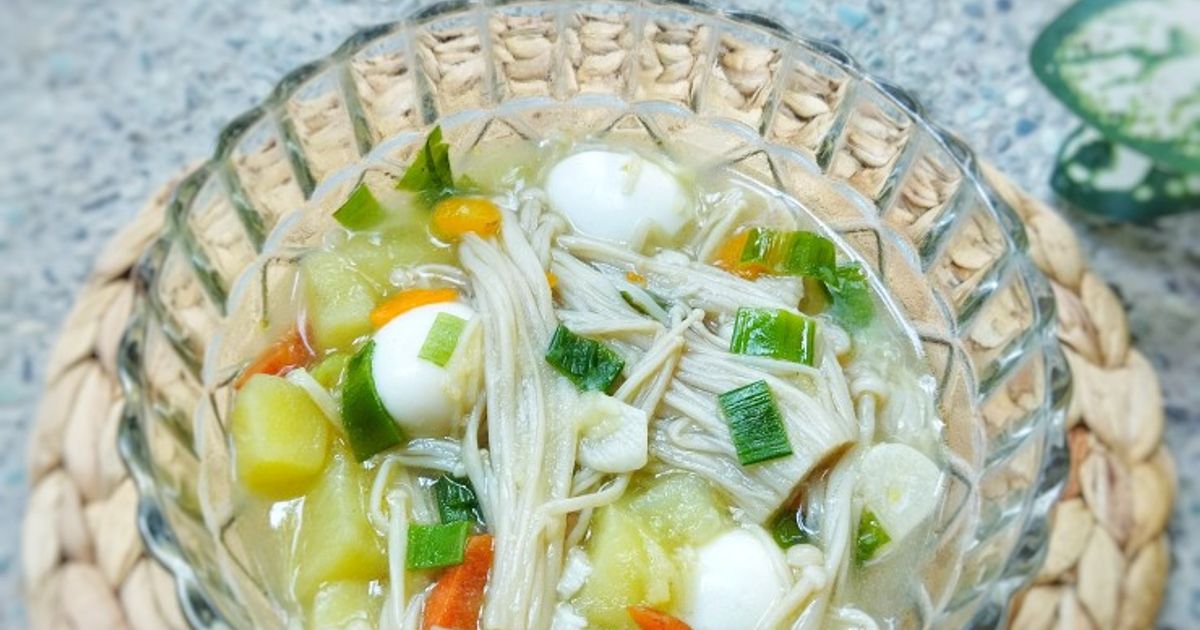 Resep Sup Jamur Enoki oleh Ratna Anam Yui Eba - Cookpad