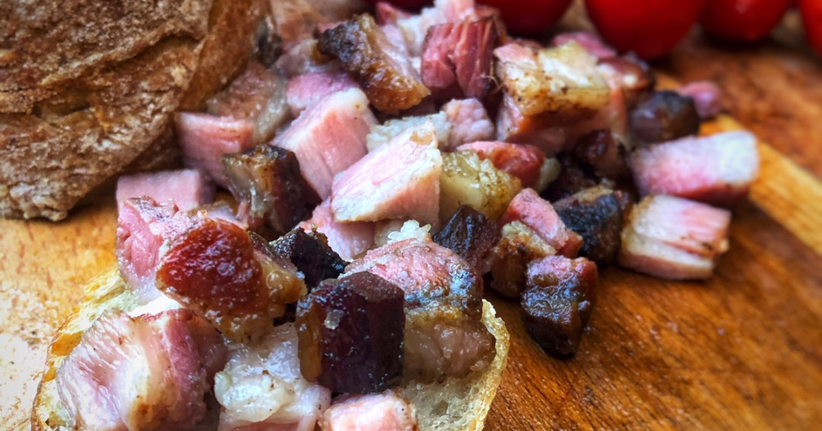 Sült Szalonna Kenyérre Csepegtetve, Azaz Bruschetta Ungherese ...