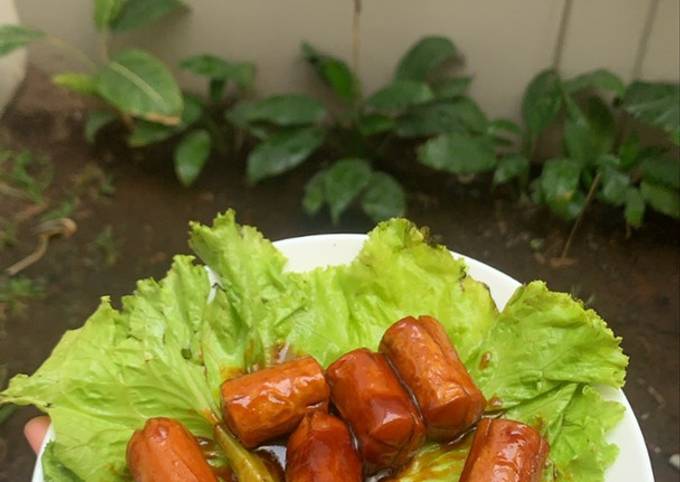 Resep Sosis Goreng Saos Manis oleh Octaviona Inge Setiawan - Cookpad